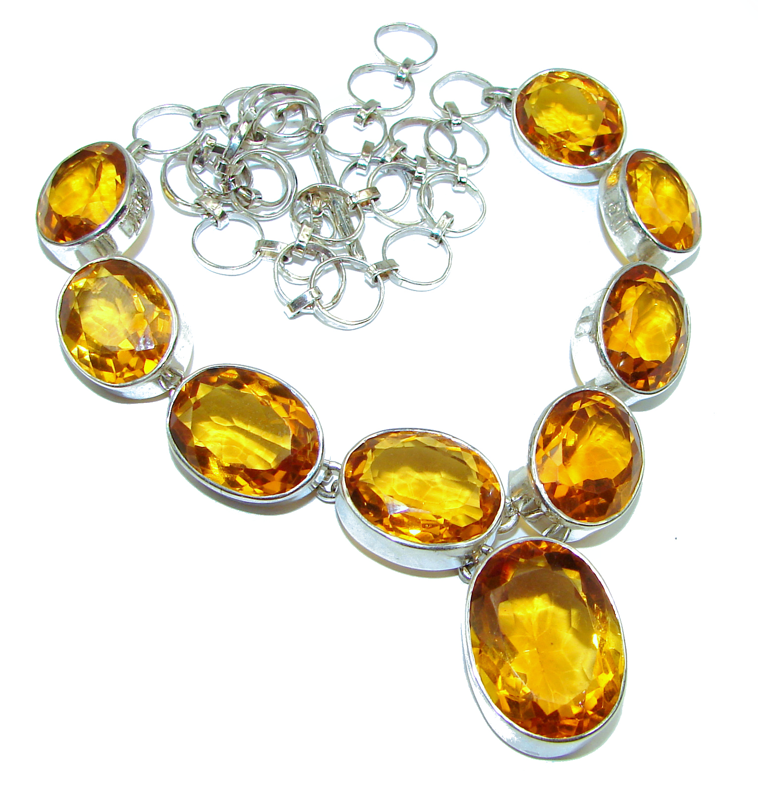 One of the kind Nature inspired Sublime Golden Quartz Sterling Silver ...