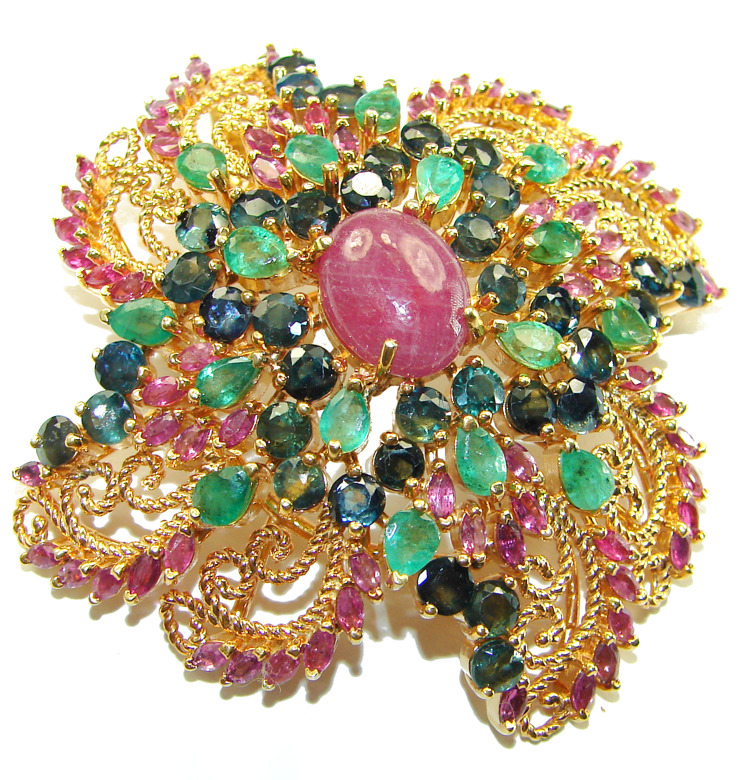 Excellent quality Genuine Ruby 14K Gold over .925 Sterling Silver ...