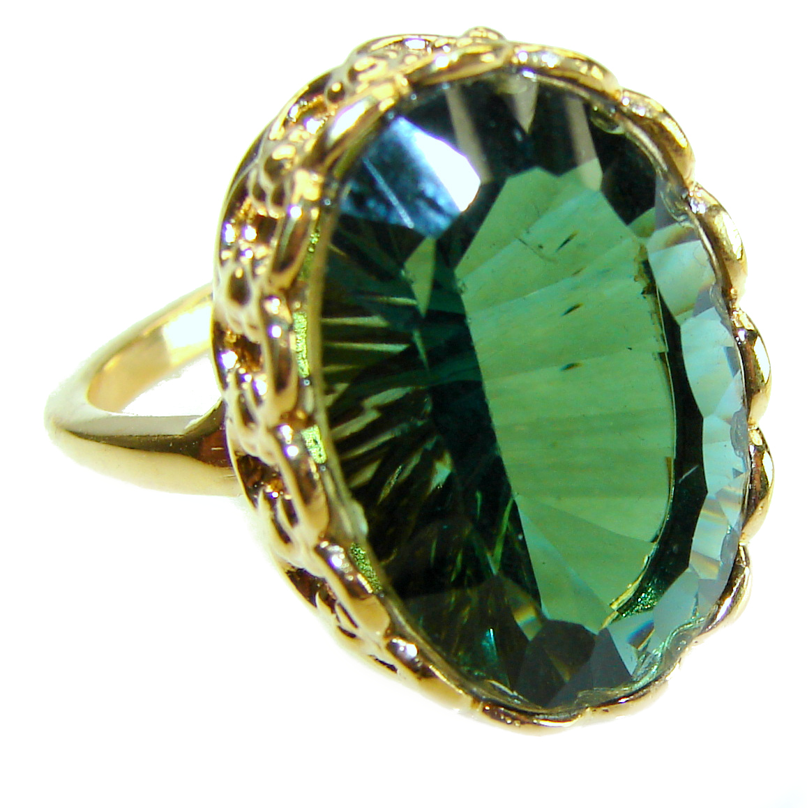Timless Beauty 12.5 carat Helenite 14K Gold over .925 Sterling Silver ...