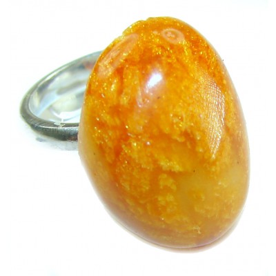 Real Amber Rings in Sterling Silver | SilverRush Style