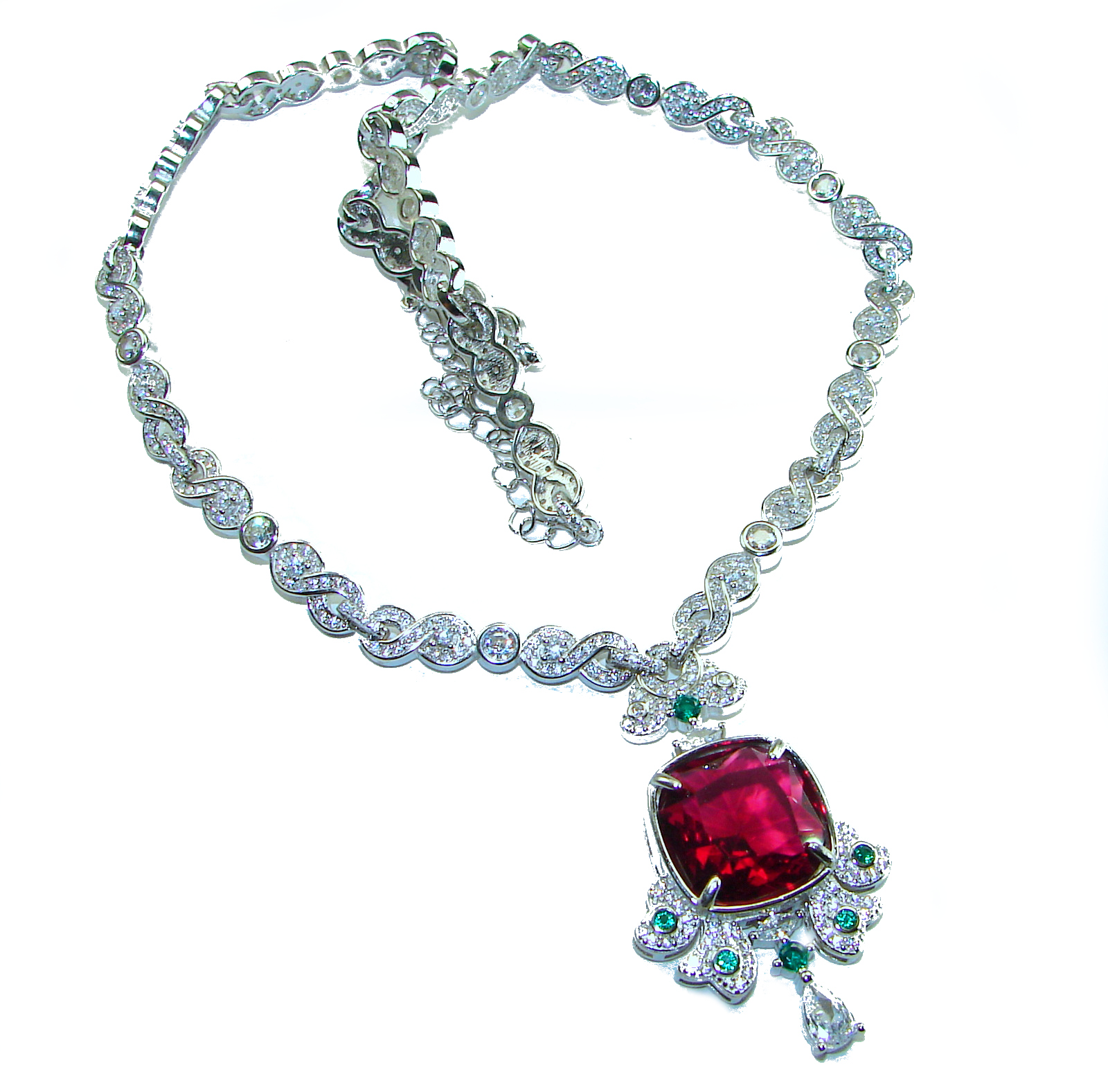 Handmade Sterling Silver Ruby Necklace – Statement Gemstone Jewelry