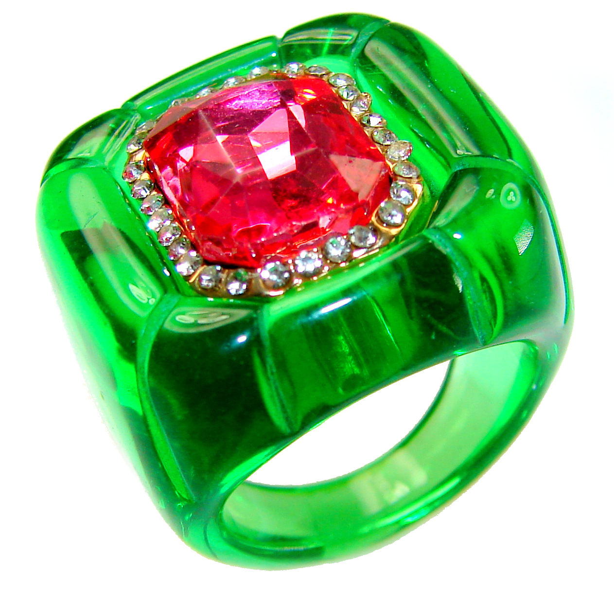 23.2 CARAT genuine Helenite Crystal Pink Topaz .925 Sterling Silver ...
